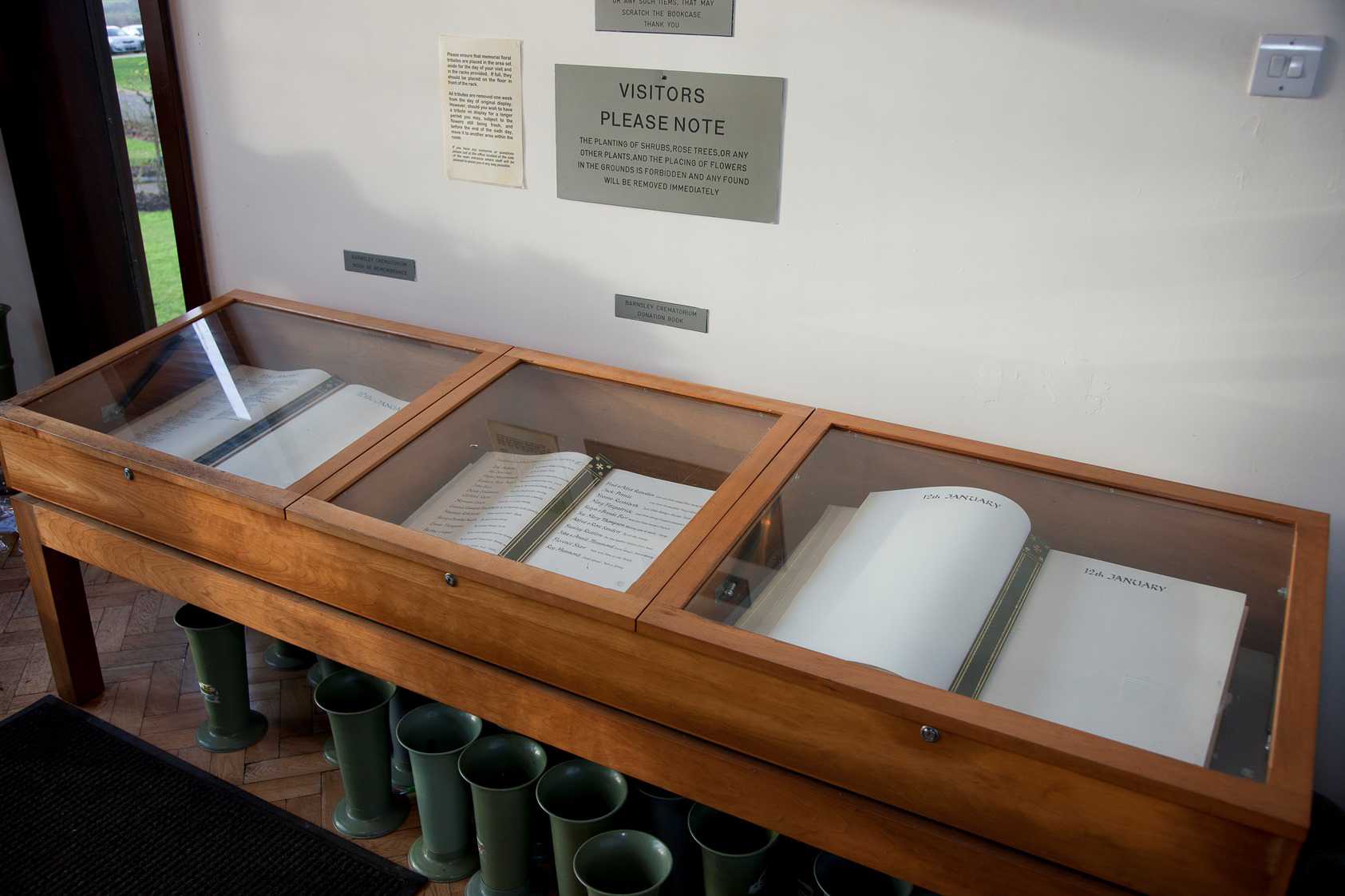 Memorials at the crematorium